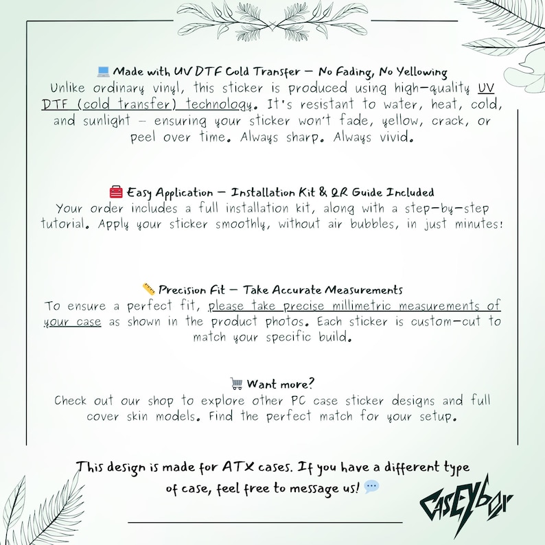 Demon Slayer PC Case Sticker Skin – Anime Pc Case Skin for Custom ...