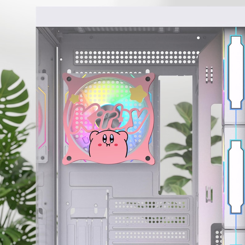 Kirby PC Fan Grill Cover: Anime Gaming Decor, 120mm, 240mm, 360mm - Etsy