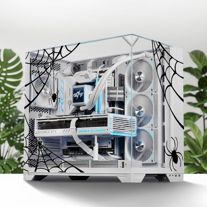 Gothic Spider PC Case Skin, Sticker - Customizable Gamer Girl Gift ...