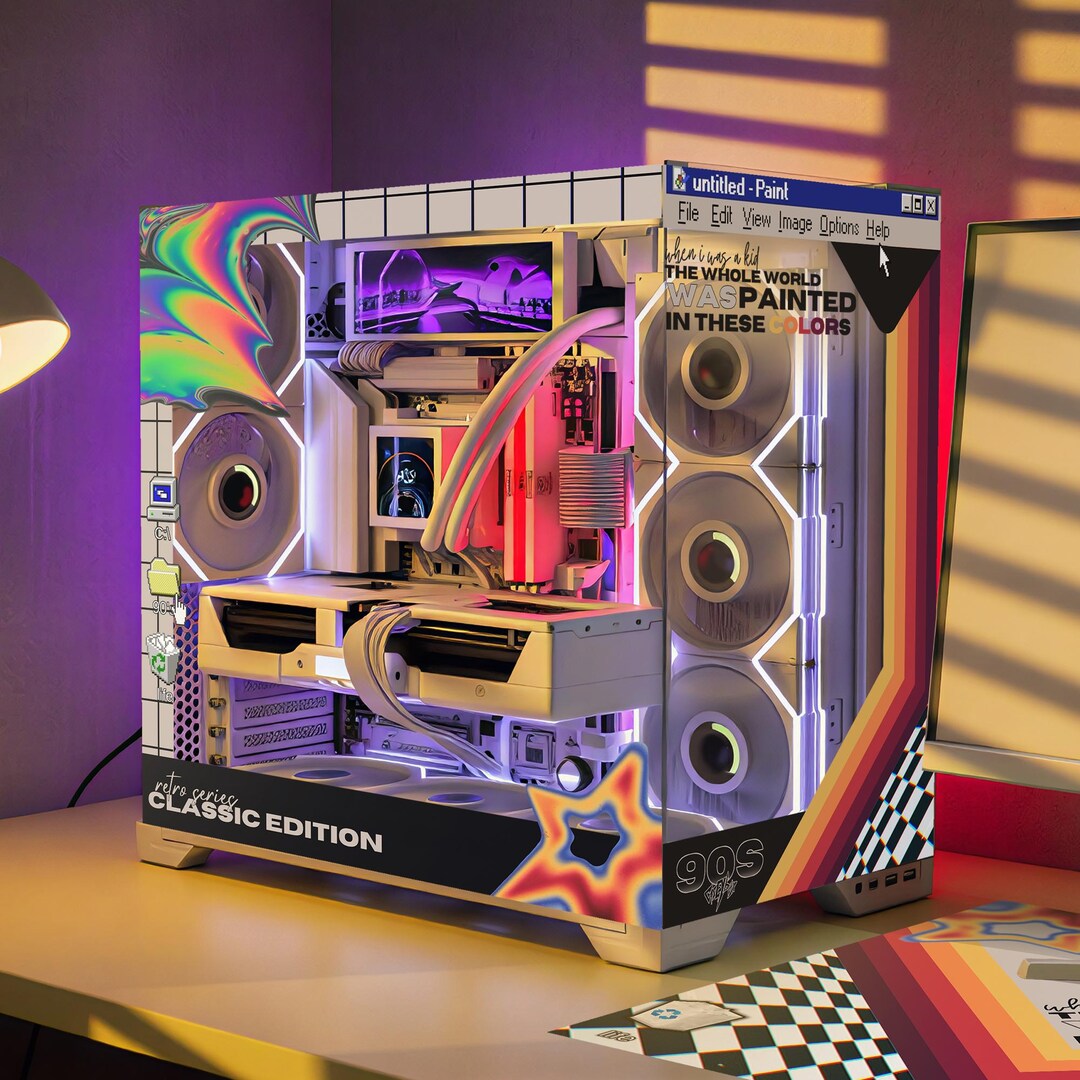 Retro VHS PC Case Skin, Sticker – 90s Vintage Gaming PC Decal - Etsy