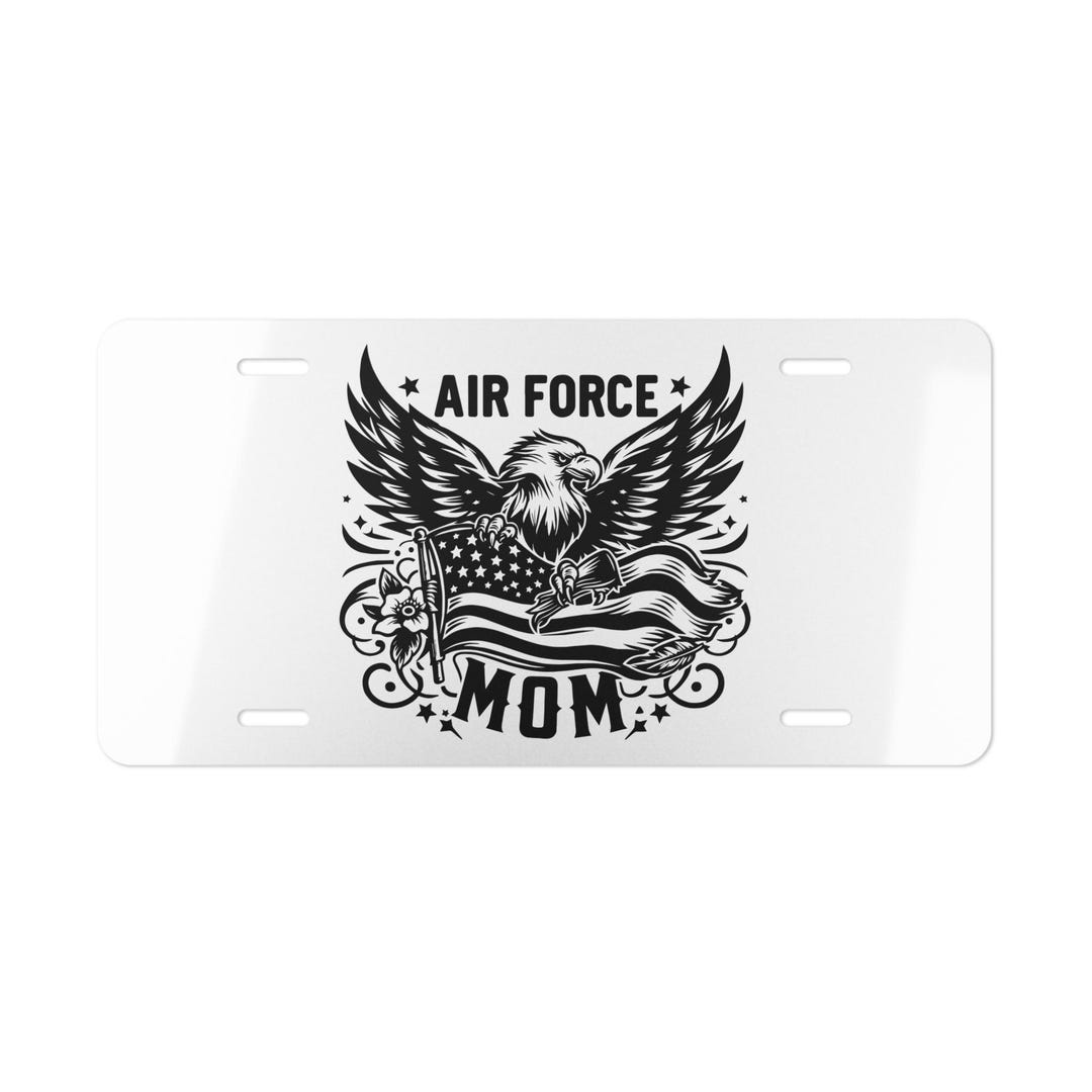 Custom Vanity Plate - Air Force Mom License Tag, Police Support Gift ...