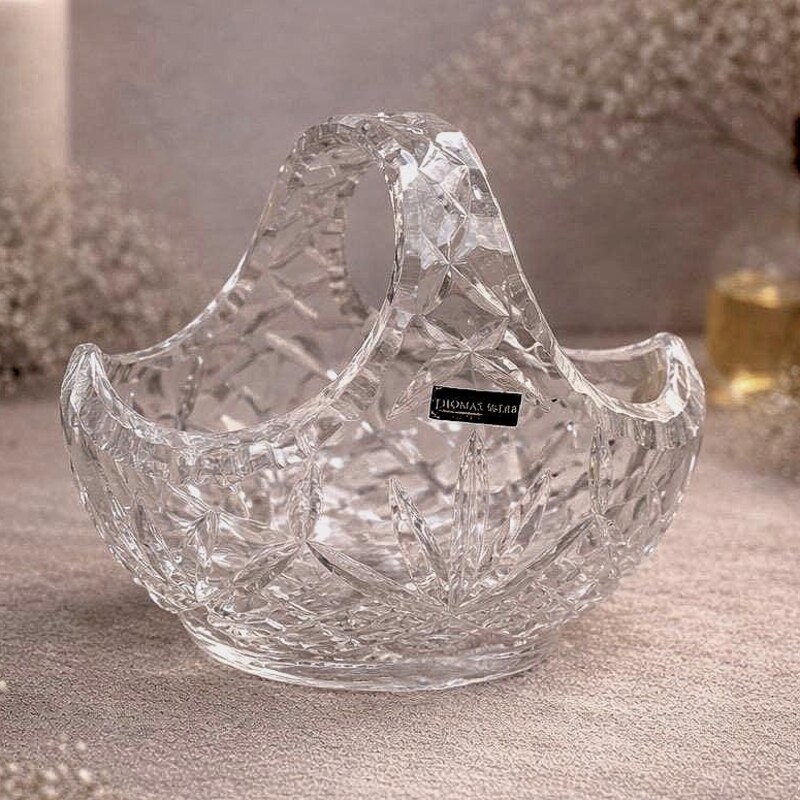 Crystal Cut Handled Bowl - Etsy UK