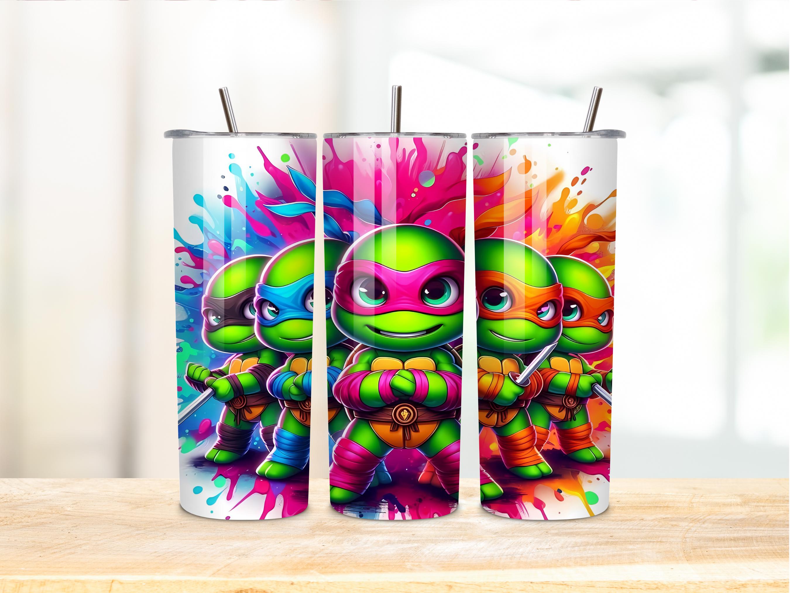 Ninja 20oz Tumbler Wrap Bundle, 20oz PNG for Kids, Cute Cartoon Heroes ...