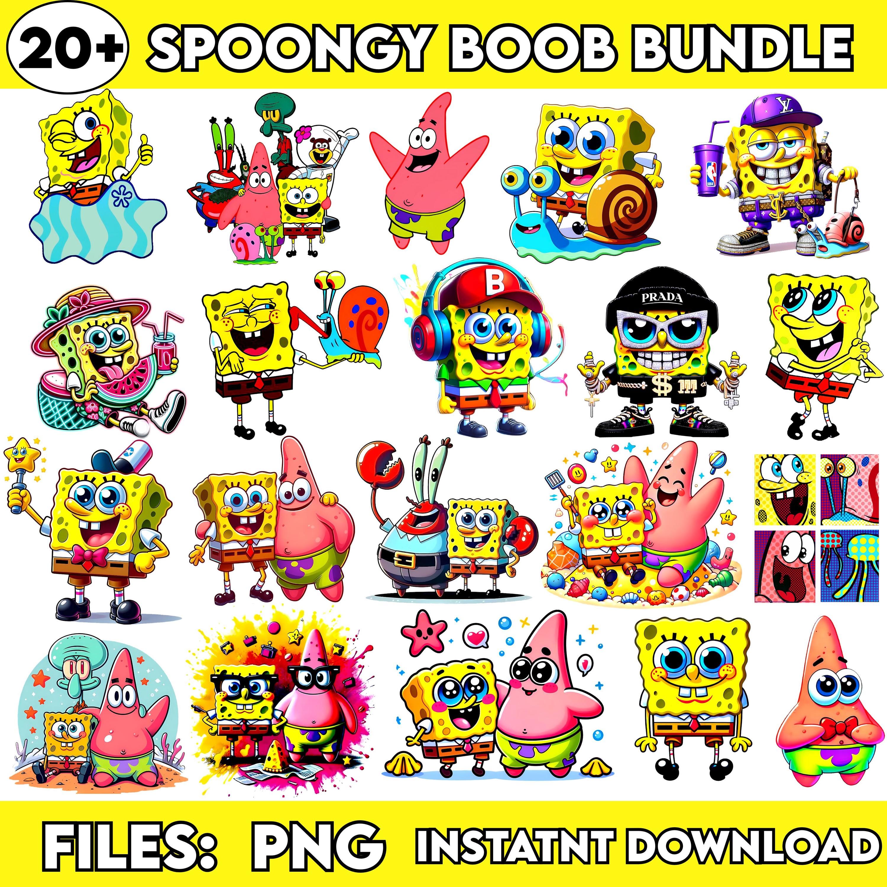 Spongebob PNG Bundle, Funny Cartoon Characters Clipart, Patrick and ...