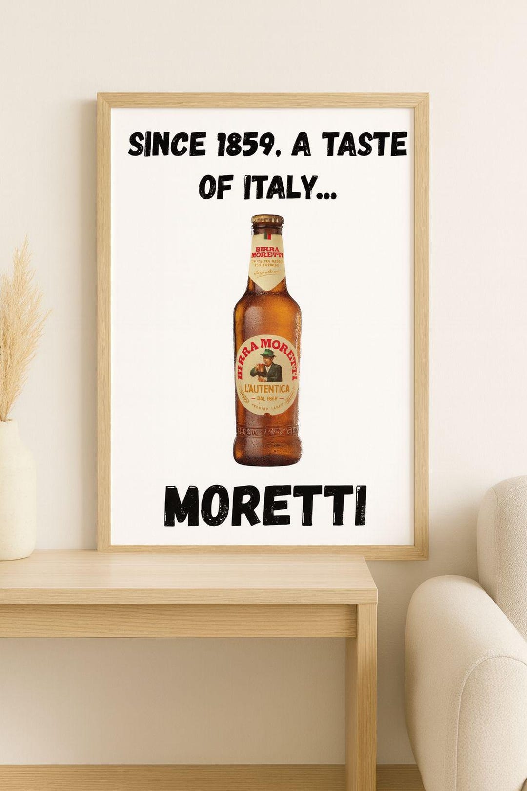 Moretti Logo Print – Minimalist Beer Wall Art Digital Download • Modern ...