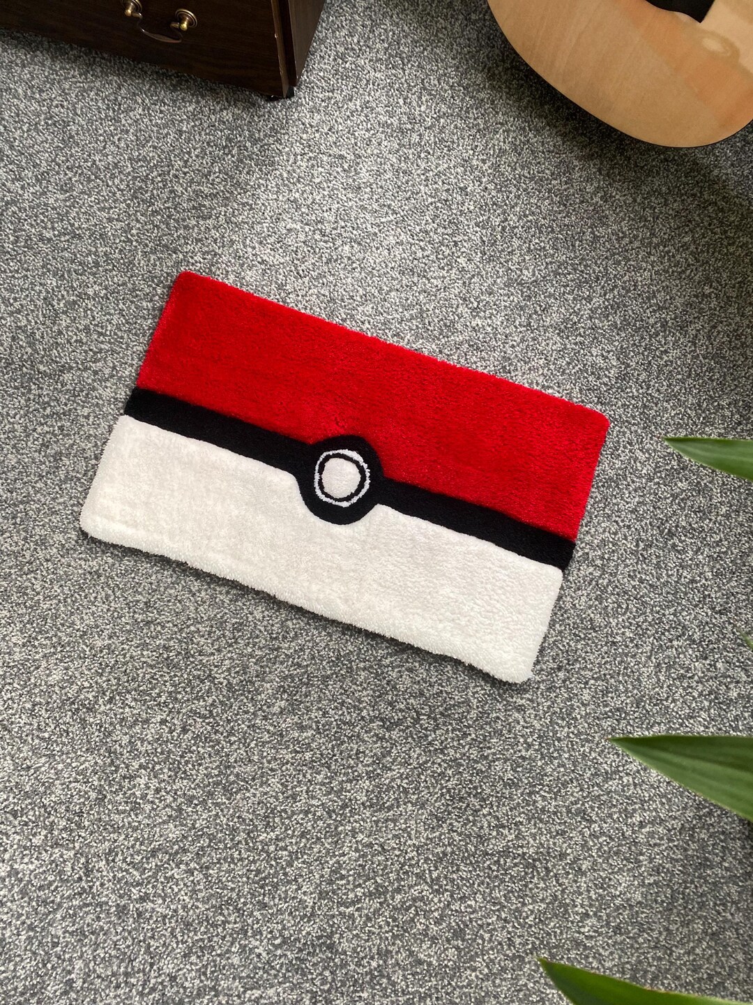 Poké Ball Handmade Rug - by ONEWRUGS Tufted Poké Ball Mat | Unique ...