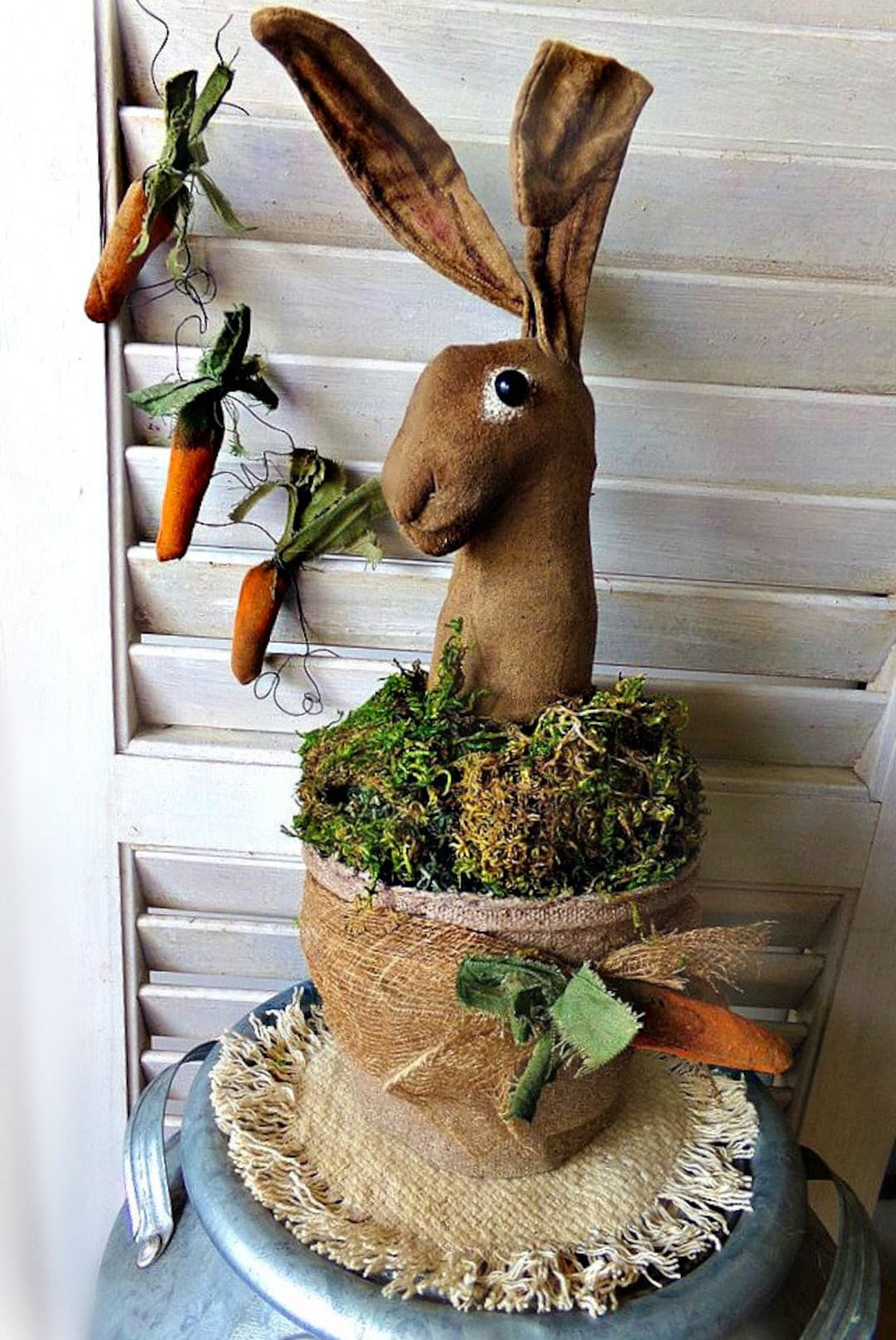 Primitive Rabbit Doll | Rabbit E Pattern | Rabbit Sewing Pattern ...