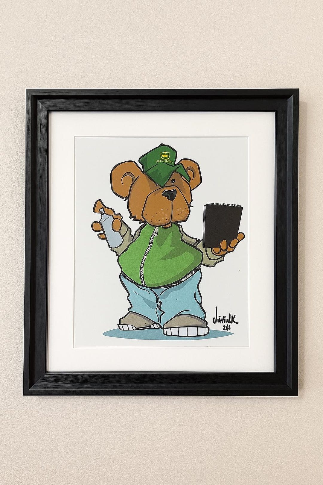 Graffiti Teddy Bear Tag: Unique Stickers or Framed Prints - Etsy
