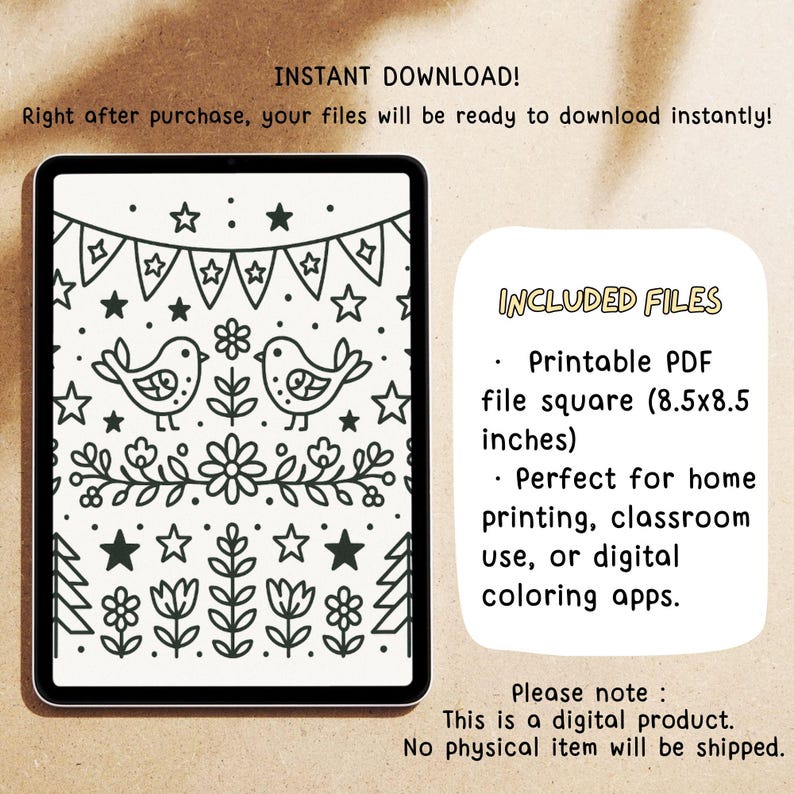 Cozy Nordic Coloring Book | Scandinavian Folk Doodle Art | Relaxing ...