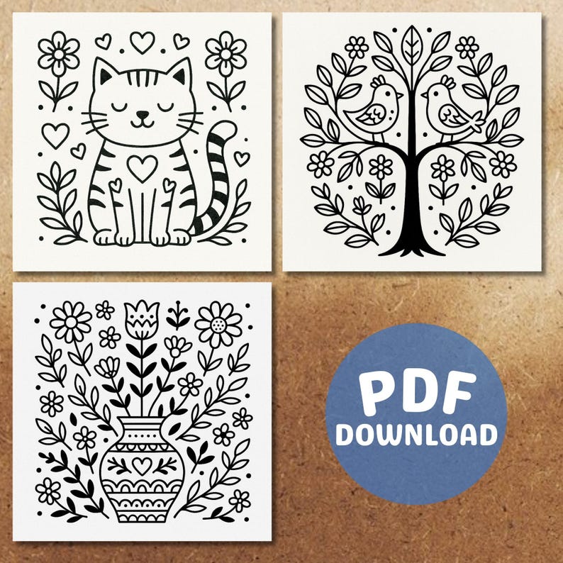 Cozy Nordic Coloring Book | Scandinavian Folk Doodle Art | Relaxing ...