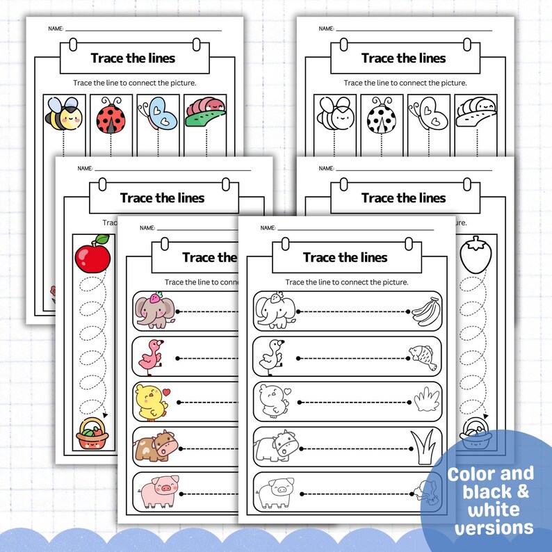 Tracing Worksheets for Kids : Preschool & Kindergarten Fine Motor ...