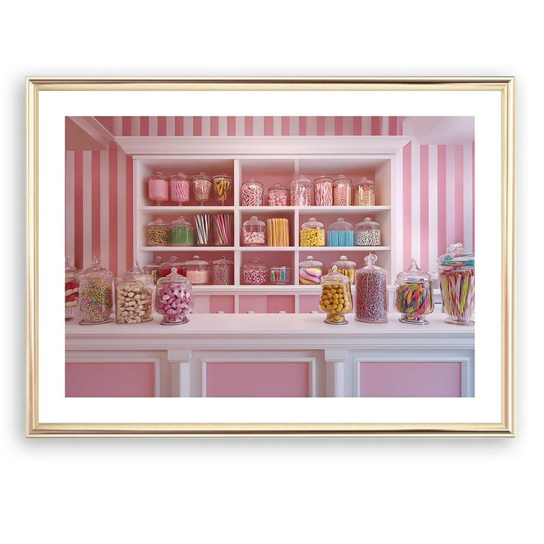 Sweet Shop Print, Candy Bar Poster, Girls Wall Art, Girls Bedroom Decor ...