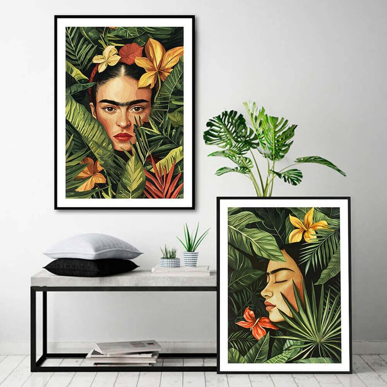 Frieda Kahlo Print, Frida Kahlo Portrait Poster, Mexican Decor ...
