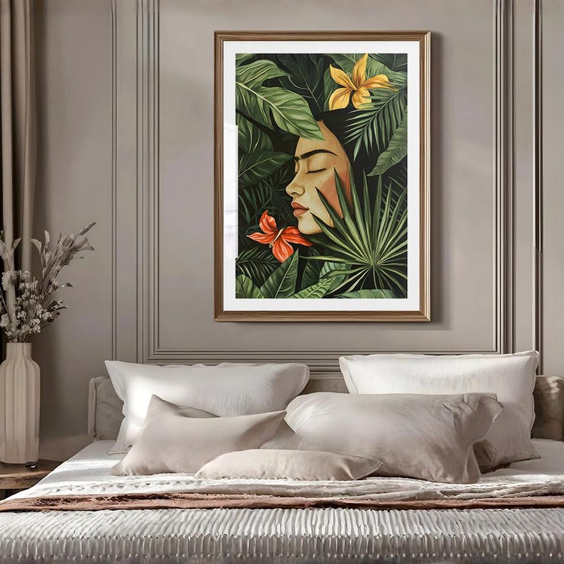 Frieda Kahlo Print, Frida Kahlo Portrait Poster, Mexican Decor ...