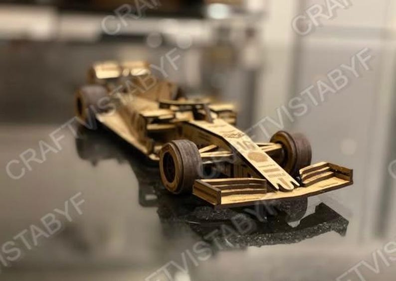 Laser Cut Ferrari SF1000 3D Wooden Vector Files | 3mm Wood Puzzle Model ...