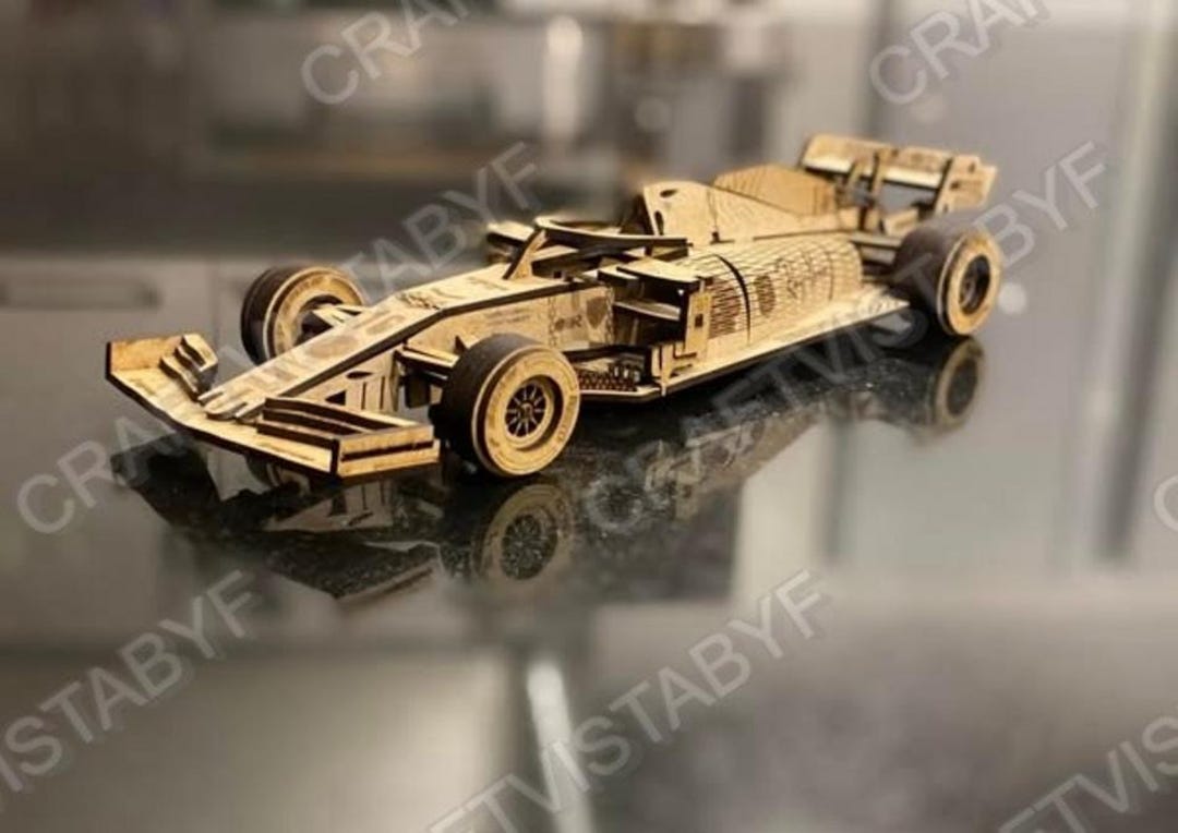 Laser Cut Ferrari SF1000 3D Wooden Vector Files | 3mm Wood Puzzle Model ...