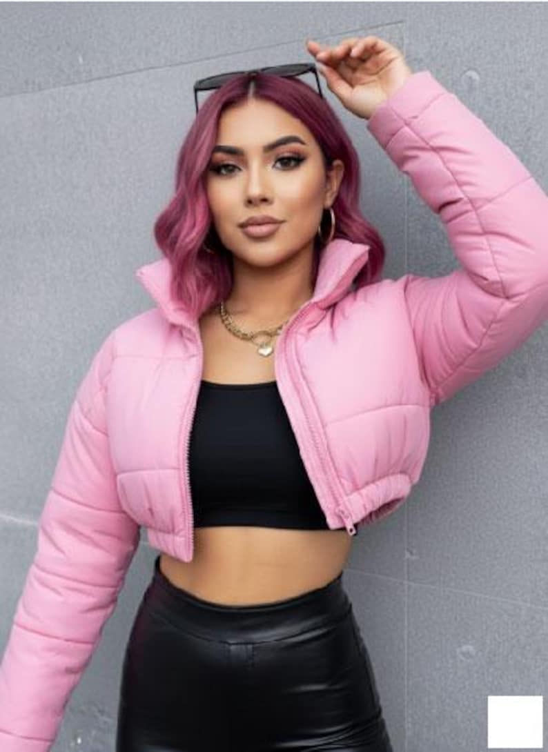 Drop Shoulder Zip-up Cropped Puffer Coat | Downloadable PDF Sewing ...
