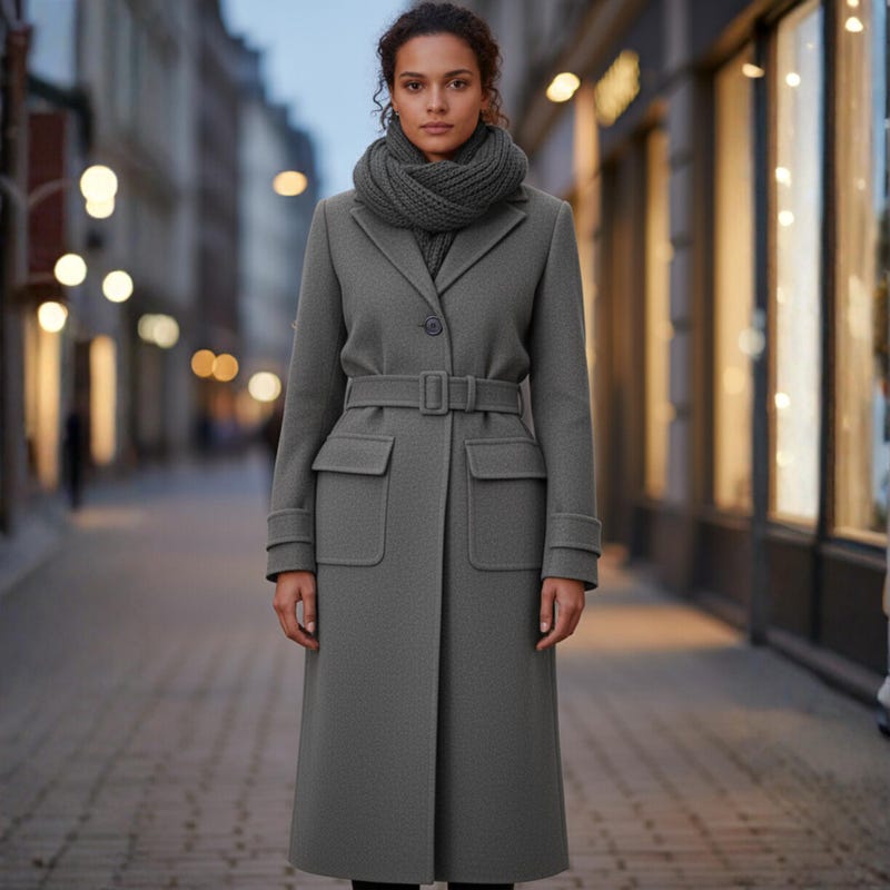 Wool Winter Coat Belted - Etsy