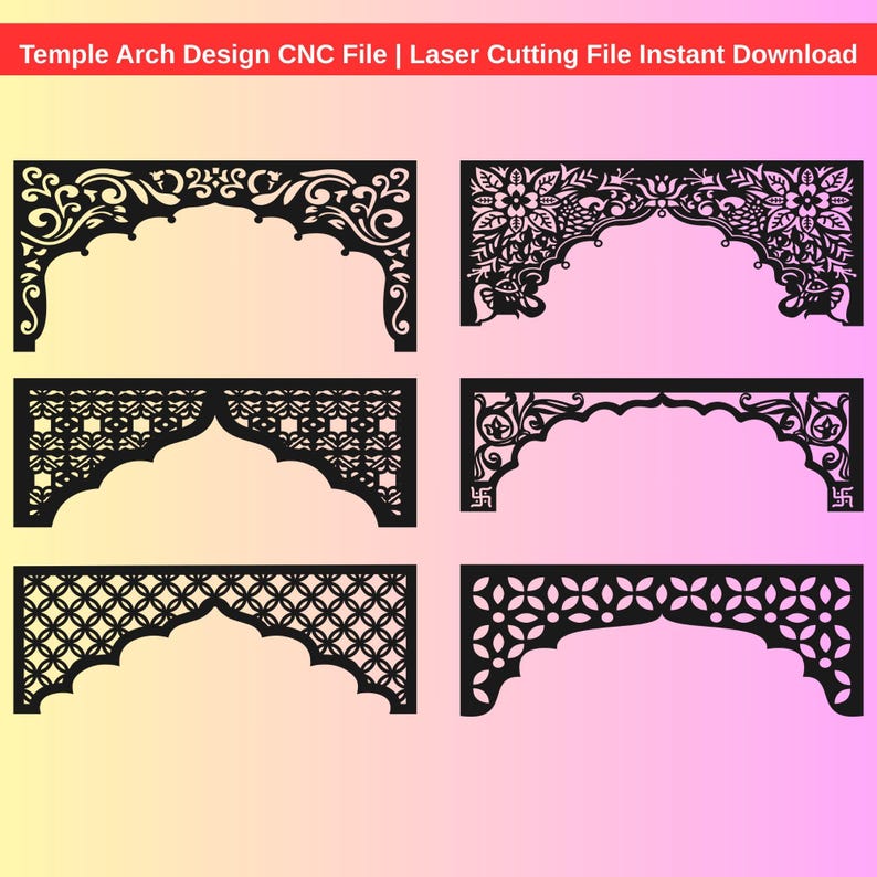 Temple Arch Design, Laser/cnc File (SVG, DXF, CDR) - Etsy