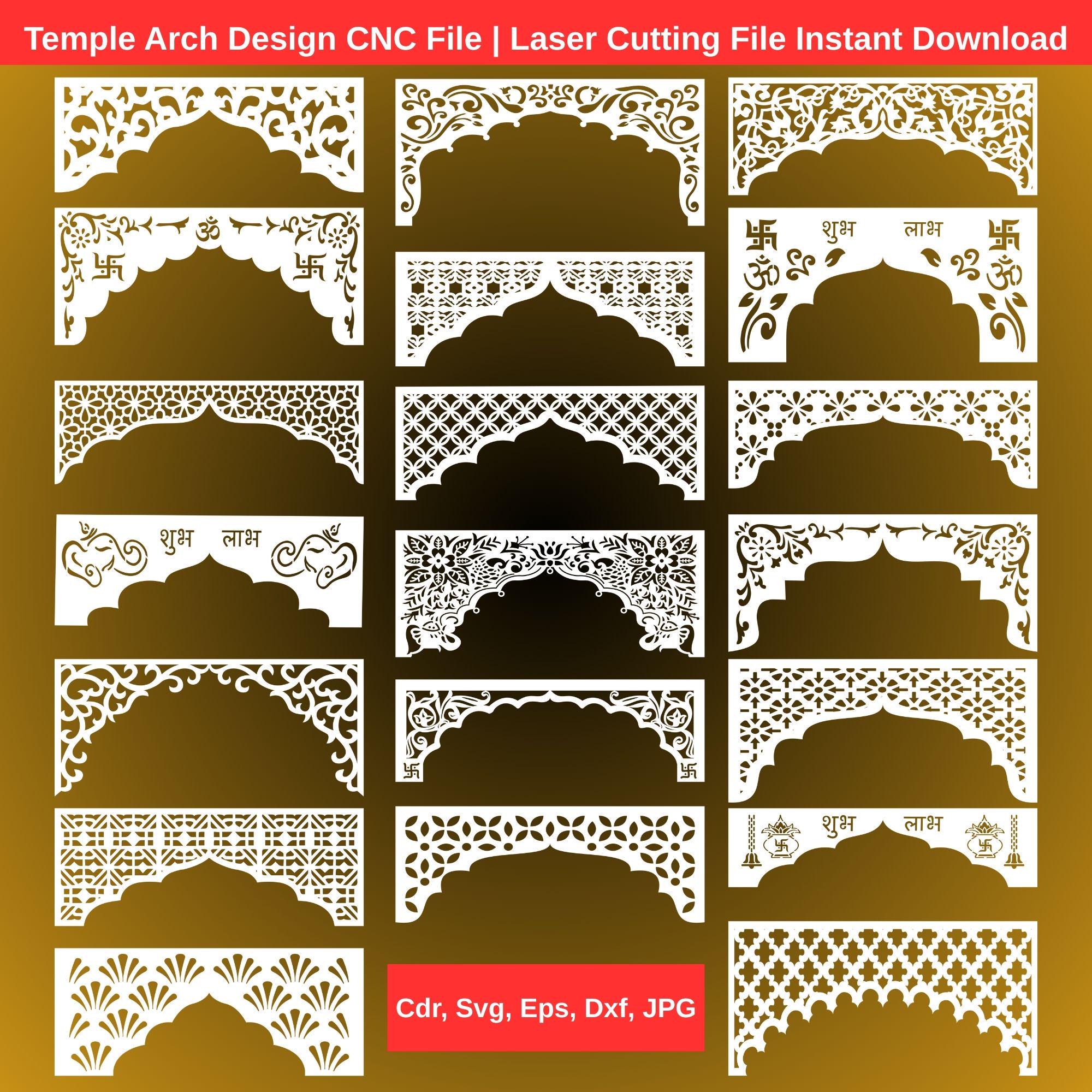 Temple Arch Design, Laser/cnc File (SVG, DXF, CDR) - Etsy UK