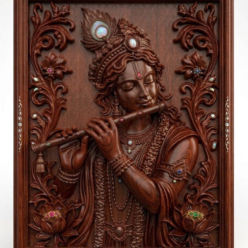 Krishna Wall Relief - Etsy