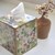 Aqua French Toile Tissue Box Cover - Etsy