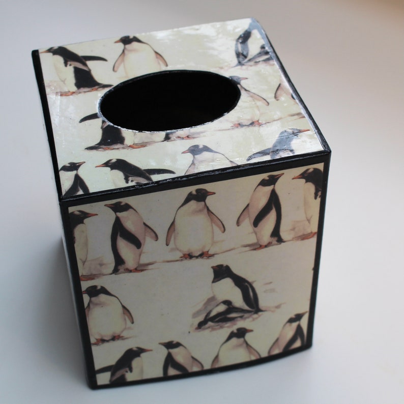 Penguin Tissue Box Cover - Etsy