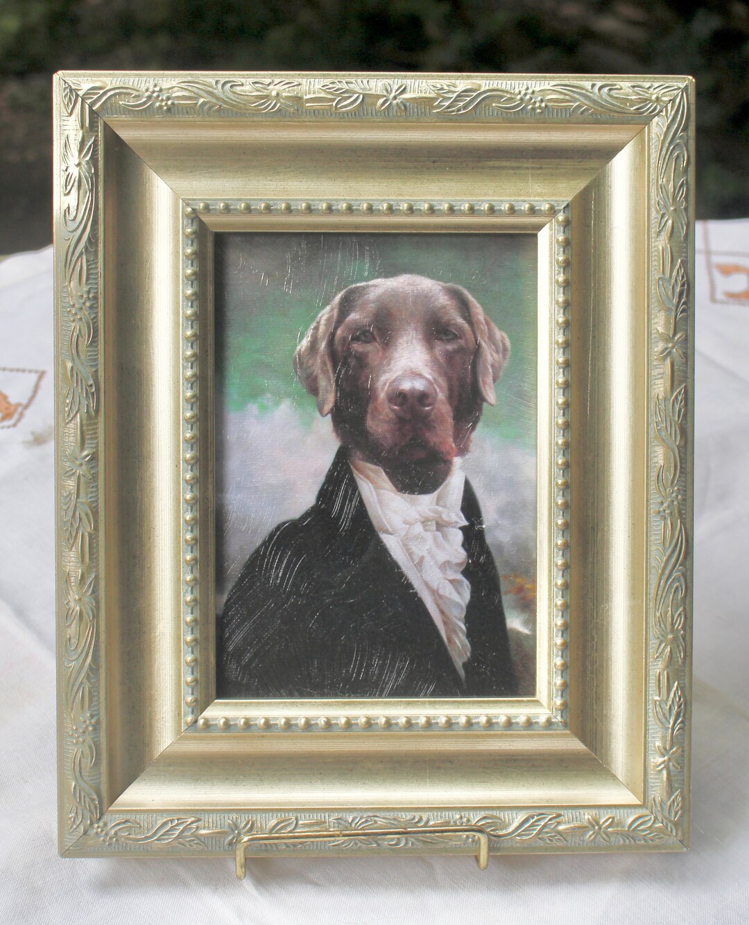 Duncan, the Black Lab, Framed Oil Painting Print on Canvas - Etsy