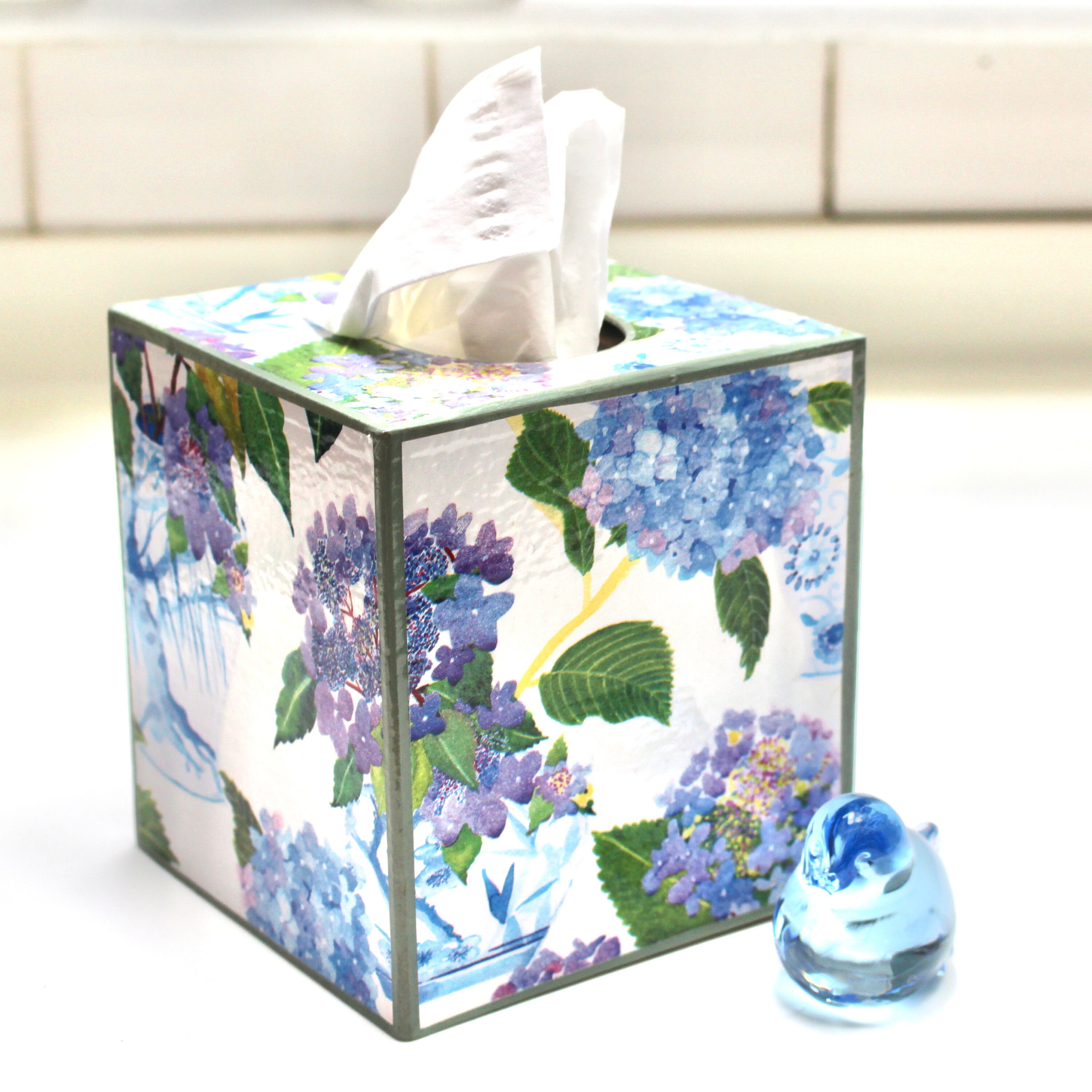 Blue Kleenex Tissue Box