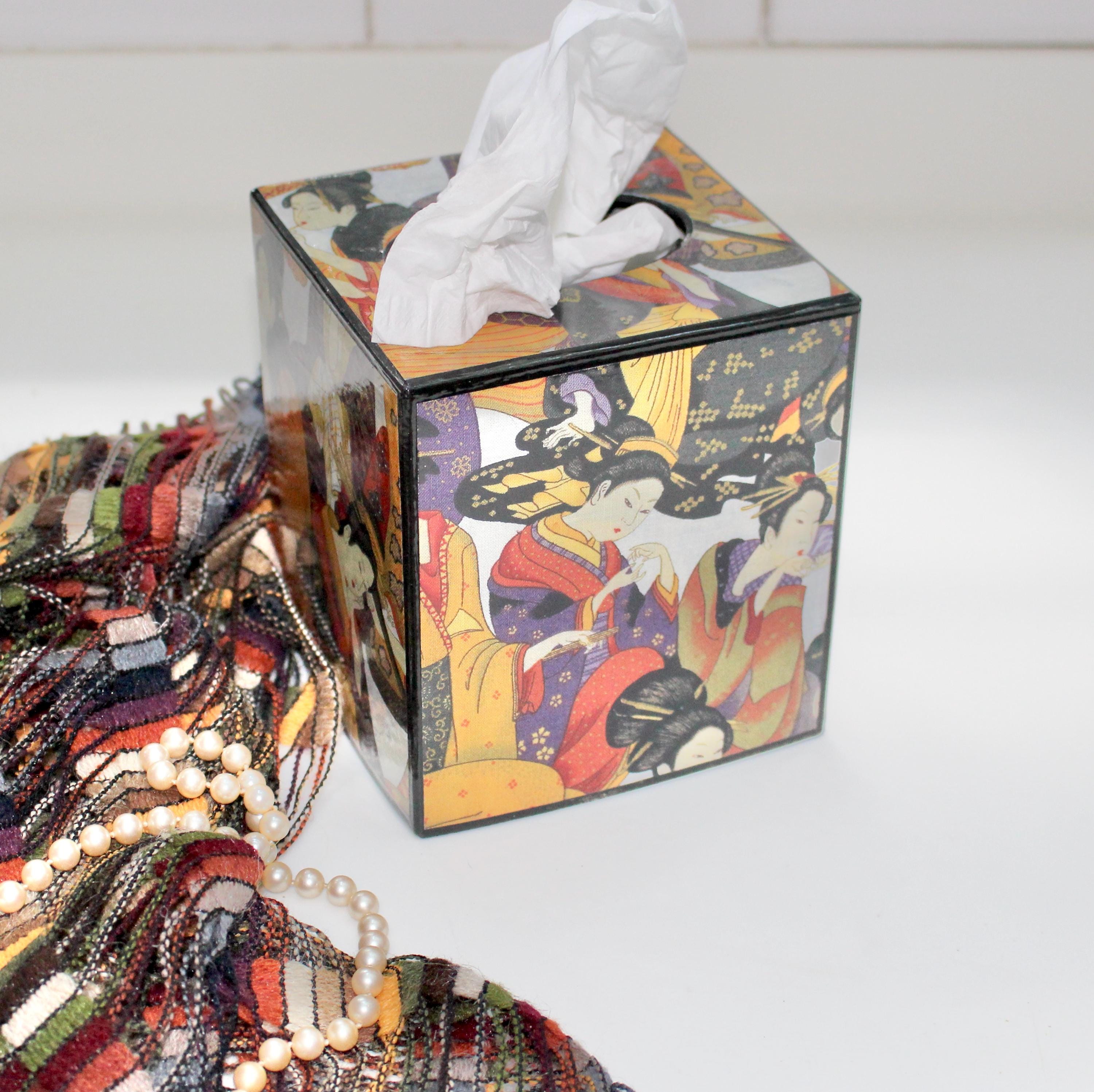 Japanese Geisha Tissue Box Cover Etsy UK