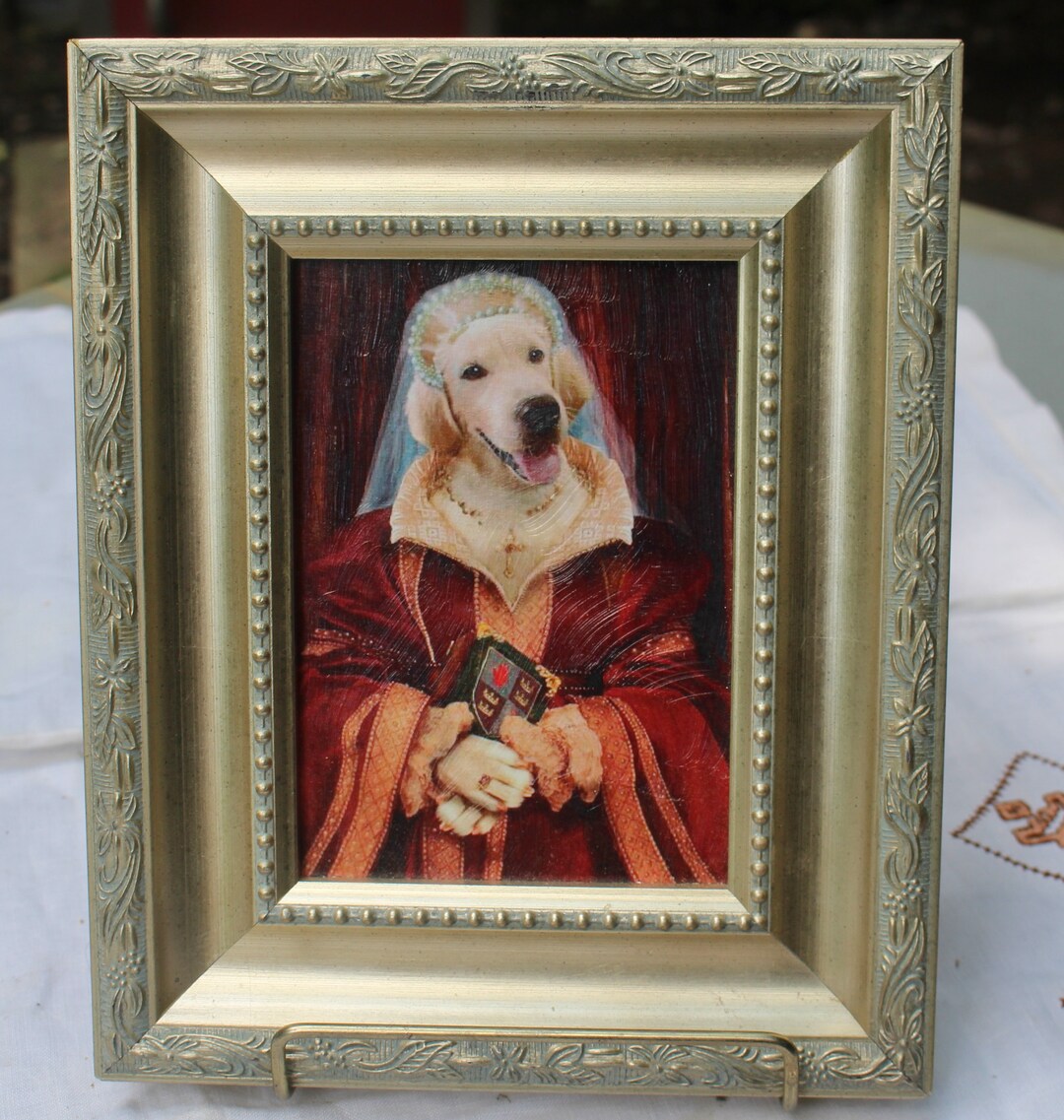 Isabella, the Yellow Lab, Framed Oil Painting Print on Canvas - Etsy