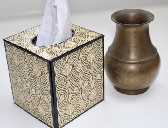 Lotus Art Deco Tissue Box Cover - Etsy
