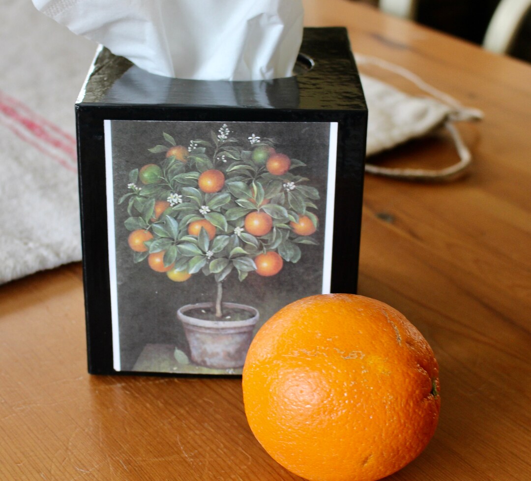 Orange Tree Tissue Box Cover - Etsy