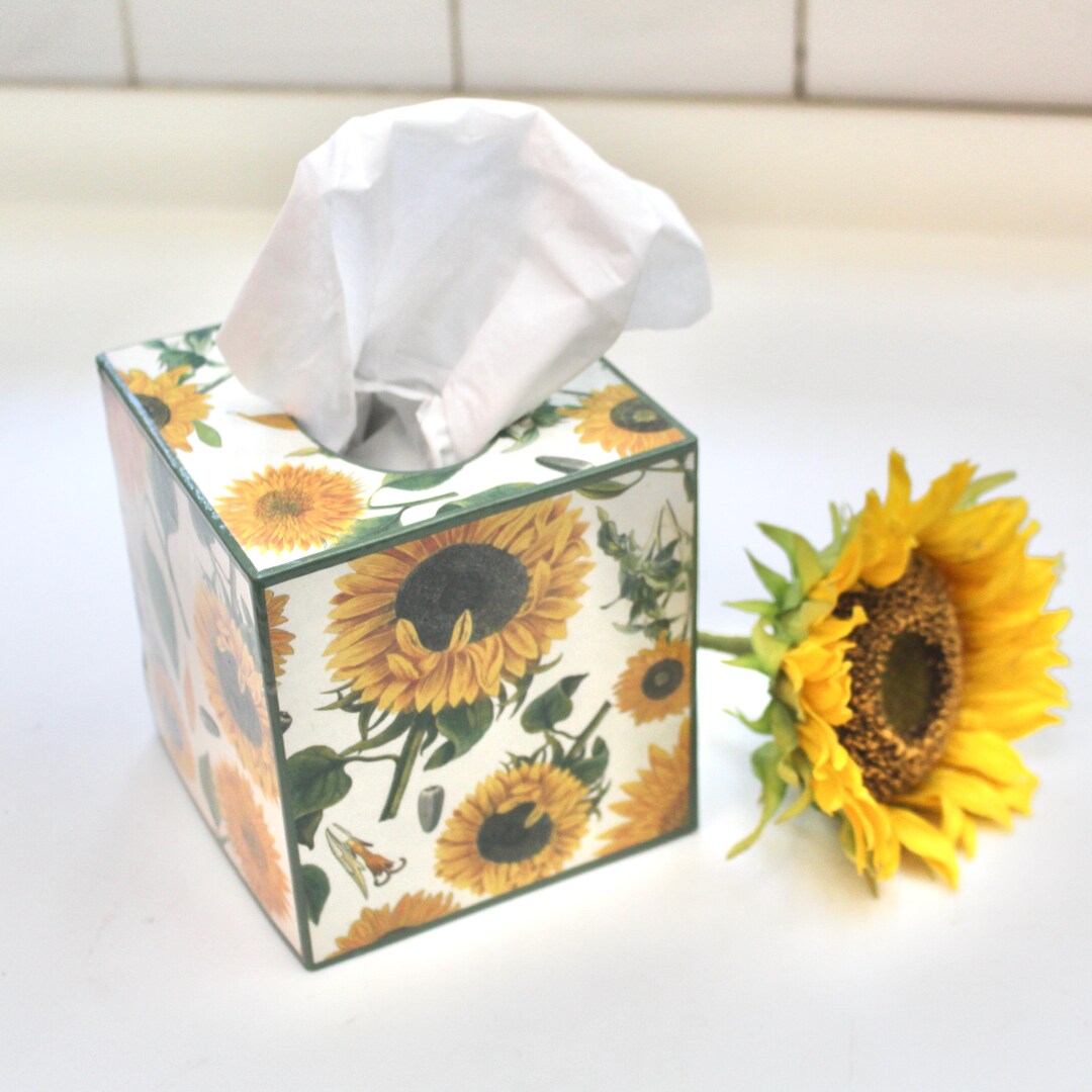 Sunflowers Tissue Box Cover - Etsy