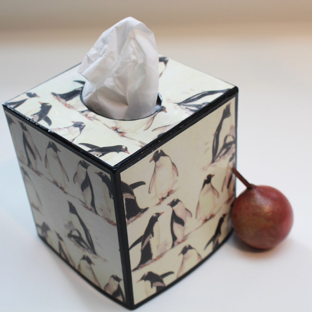 Penguin Tissue Box Cover - Etsy