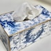 Royal Blue Toile Decoupage Family-size Tissue Box Cover - Etsy