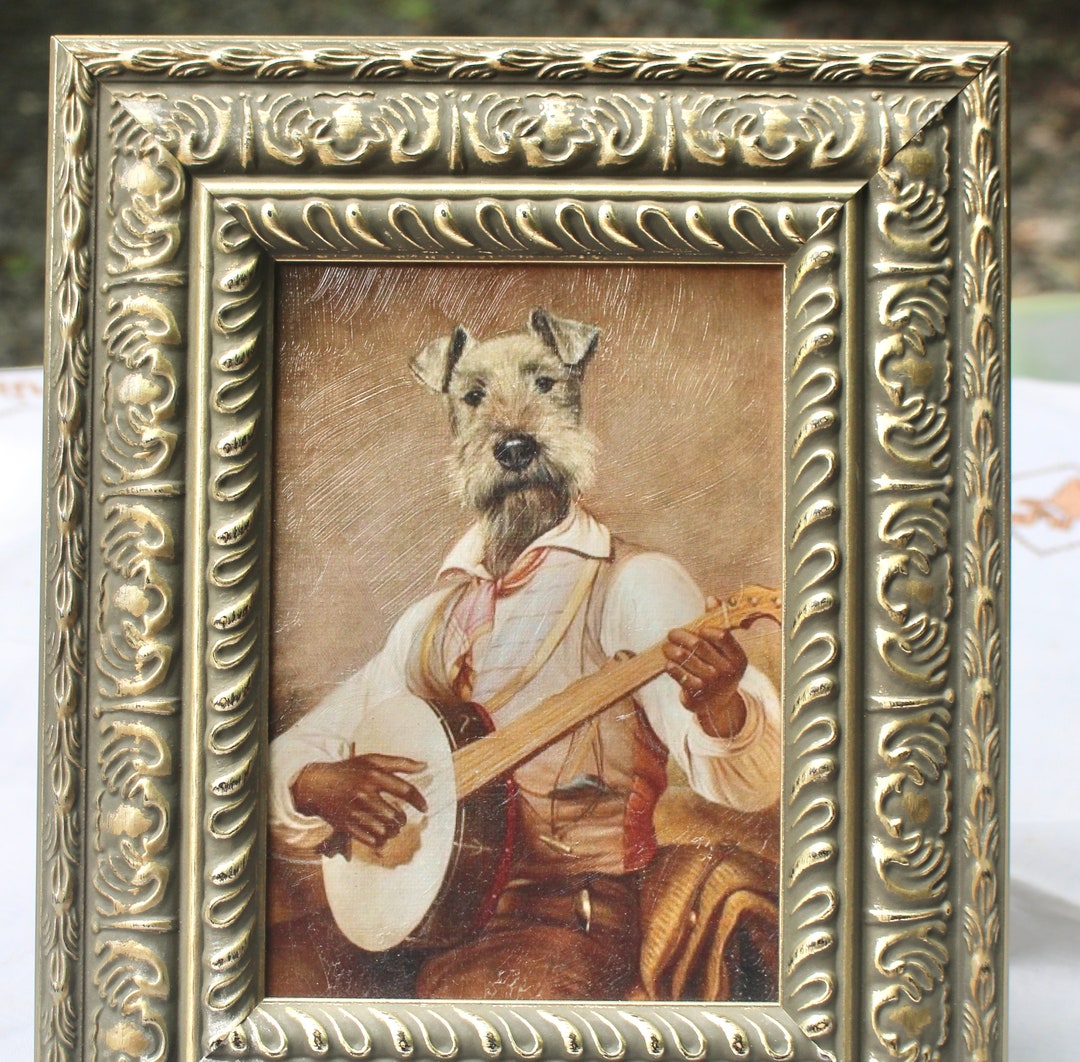 Angus, the Airedale Framed Oil Painting Print on Canvas - Etsy