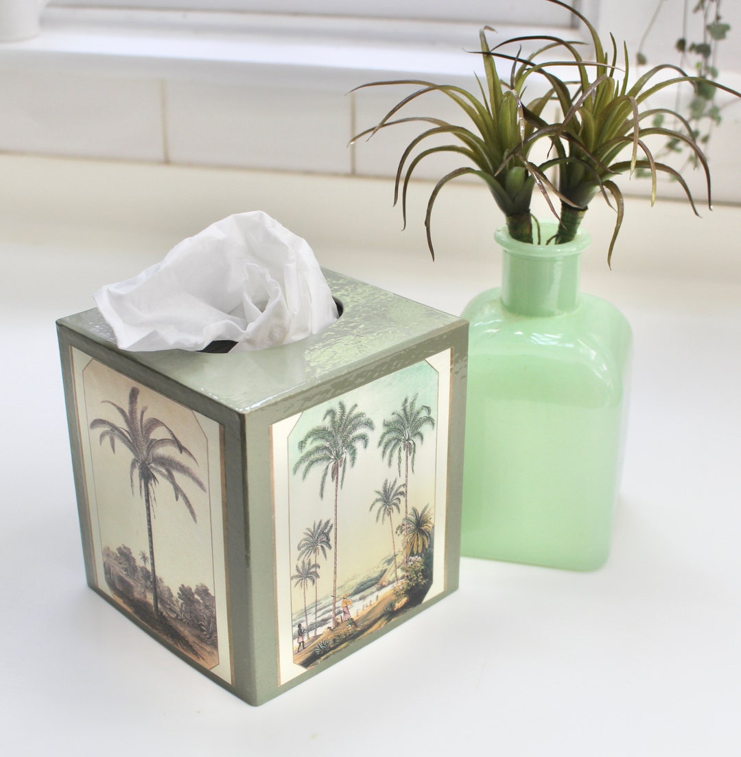 Island Palms Tissue Box Cover - Etsy