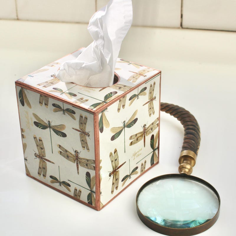 Dragonfly Tissue Box Cover - Etsy