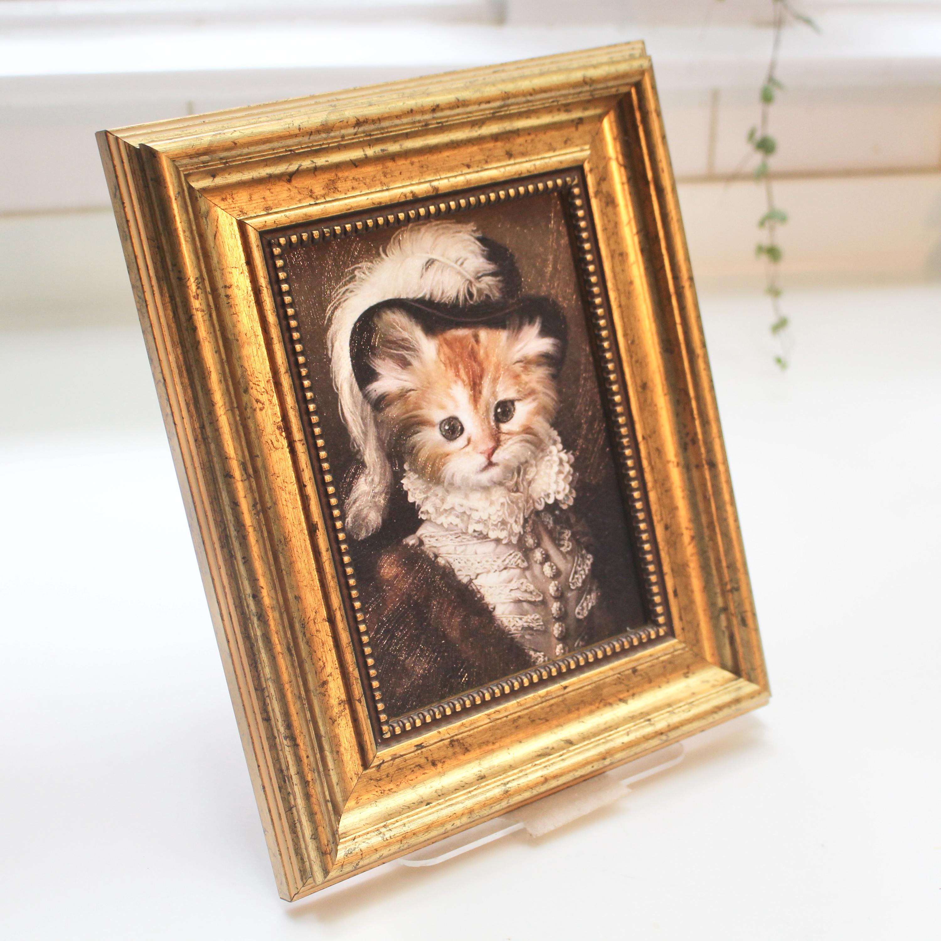 Arthur, the Ginger Kitten - Framed Oil Painting Print on Canvas - Etsy