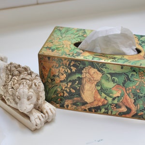 Medieval Jungle Tapestry Family-size Tissue Box Cover - Etsy