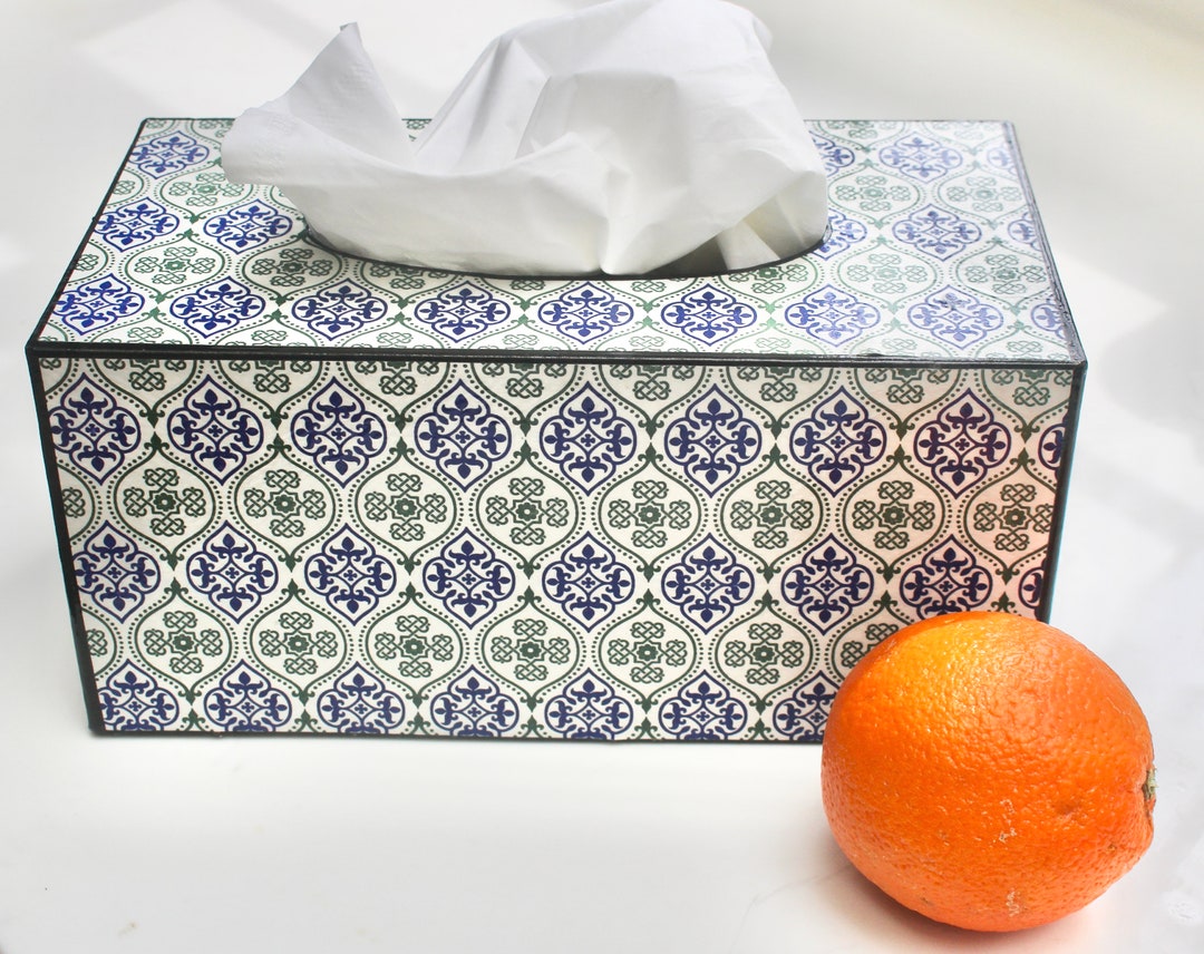 Portuguese Tile Family-size Tissue Box Cover - Etsy