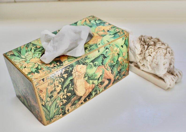 Medieval Jungle Tapestry Family-size Tissue Box Cover | Etsy