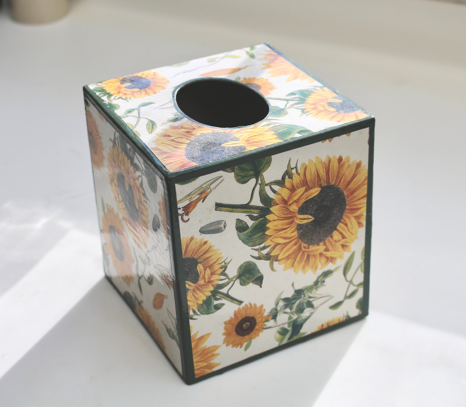 Sunflowers Tissue Box Cover | Etsy