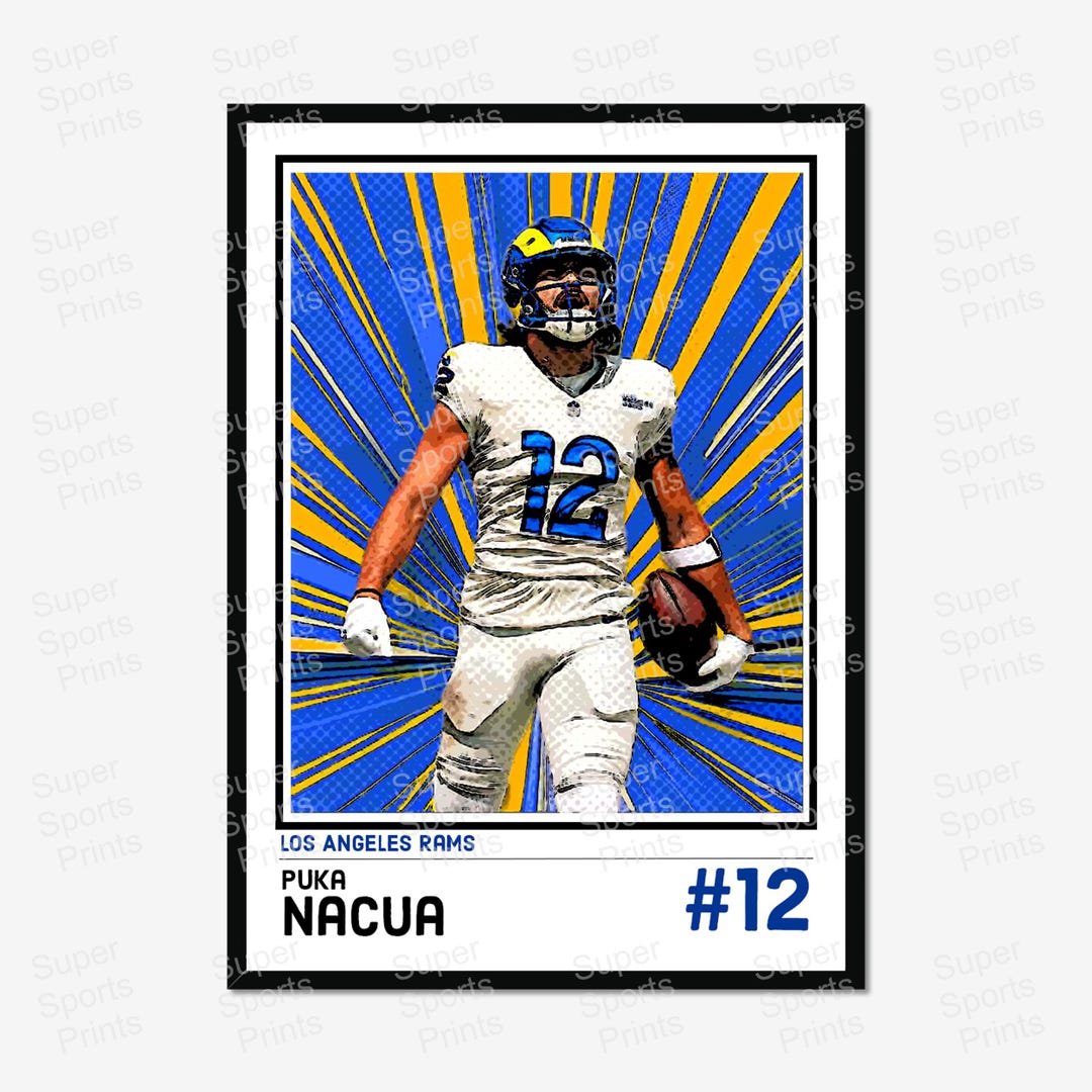 Puka Nacua LA Rams Poster – Comic Retro NFL Art Print - Etsy