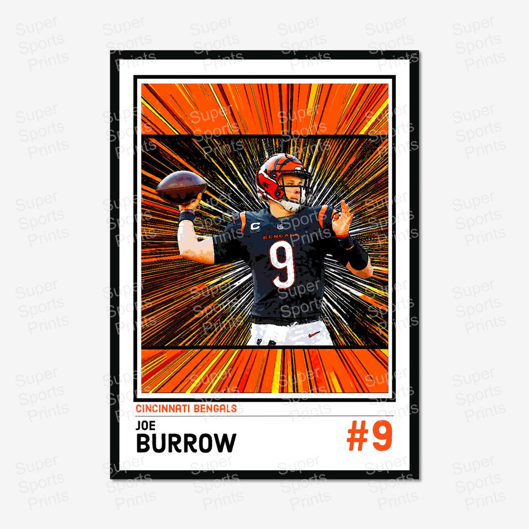 Joe Burrow Cincinnati Bengals Poster – Comic Style NFL Art Print - Etsy