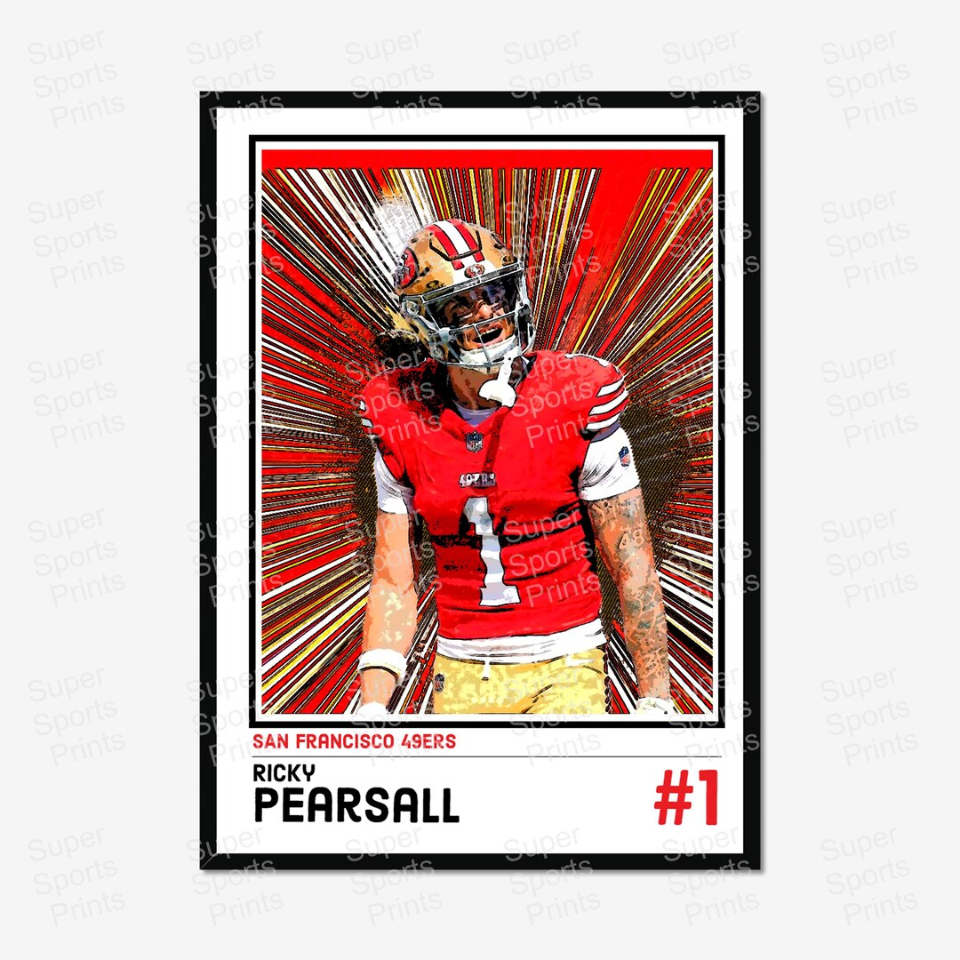 Ricky Pearsall 49ers Poster – Comic Retro NFL Art Print - Etsy