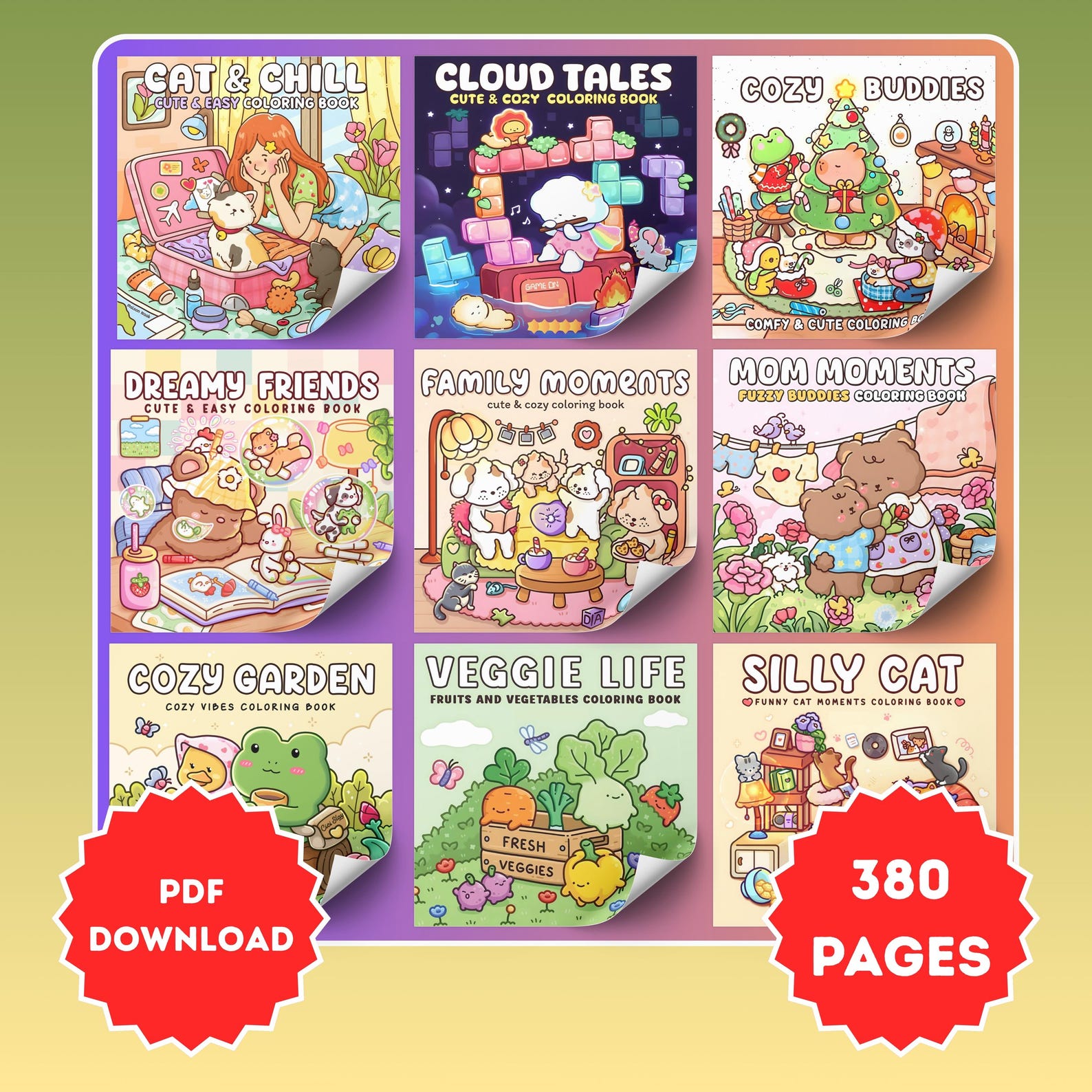Coco Wyo Ultimate Bundle Bold and Easy Coloring Book for Kids and Adults, Cute PDF Printable ...