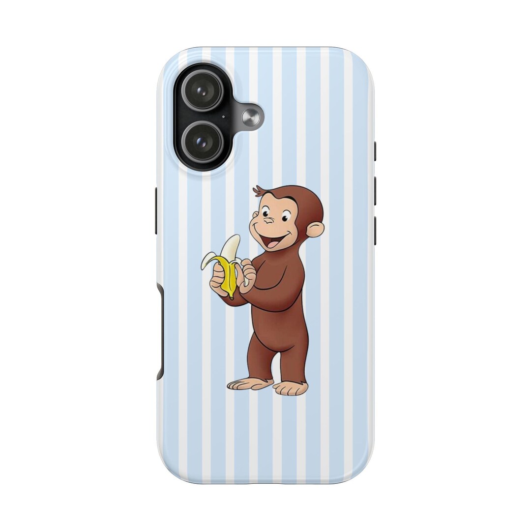 Cute Curious George Monkey Phone Case, Stripes Phone Case, iPhone - Etsy