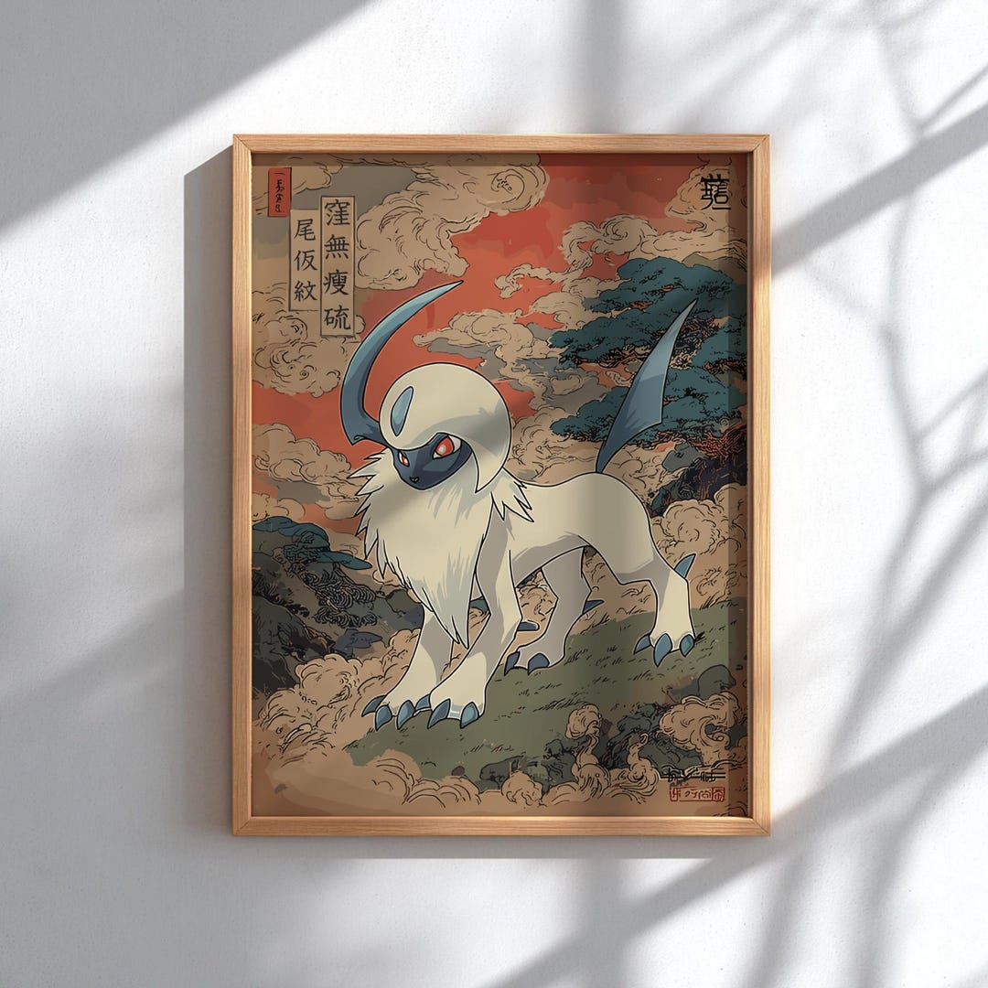 Absol Fan Art Poster – Pokemon Inspired Wall Art Print - Etsy